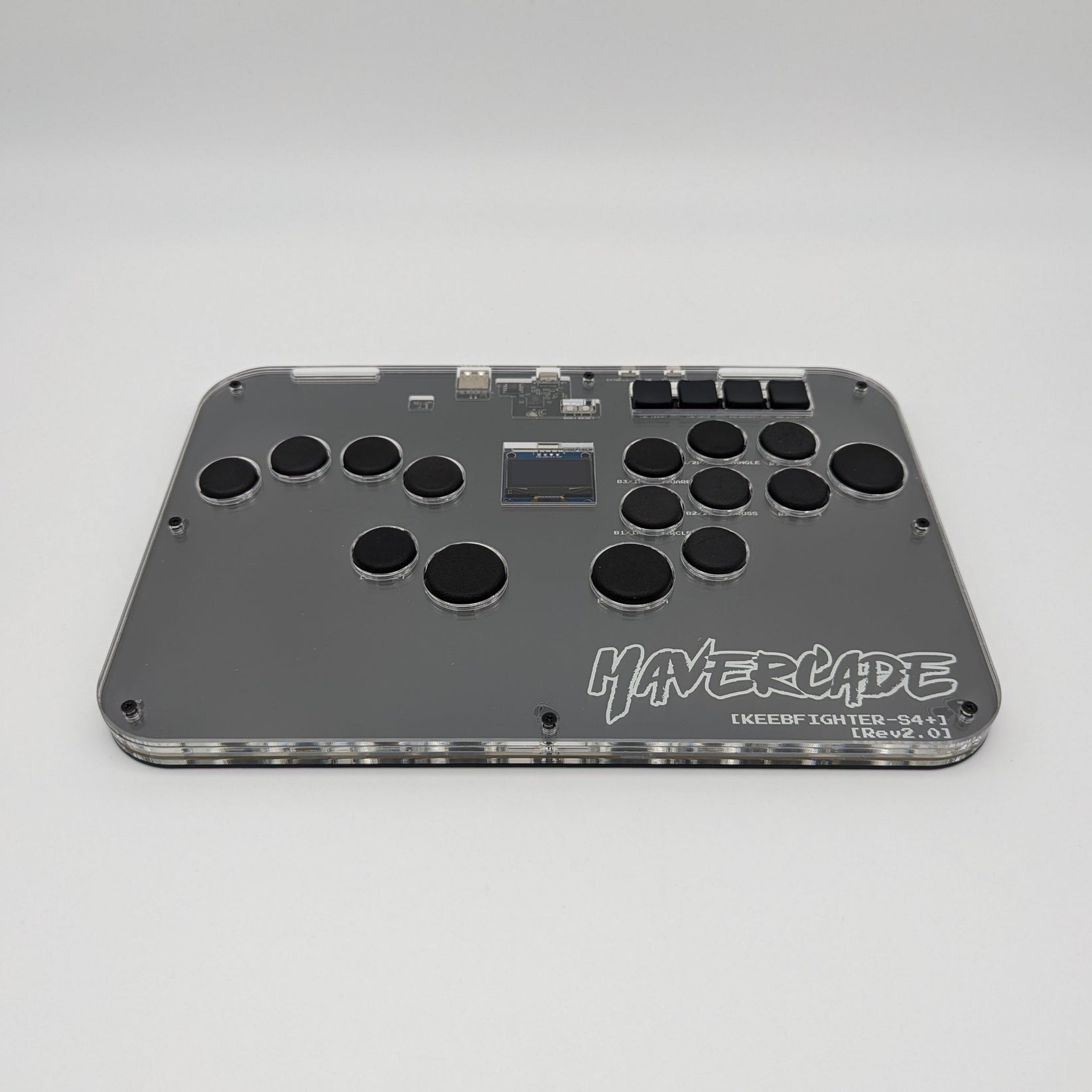 Mavercade KeebFighter+S4 Fightstick (Leverless/All Button Controller)
